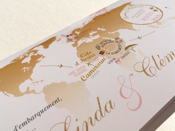 Faire part Afrique Chic et thème mariage africain | À Vos Zamours